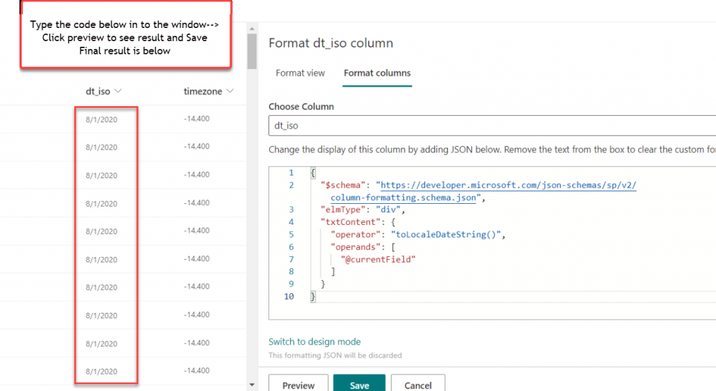 Formatting And Removing Time From SharePoint Online Date Column With